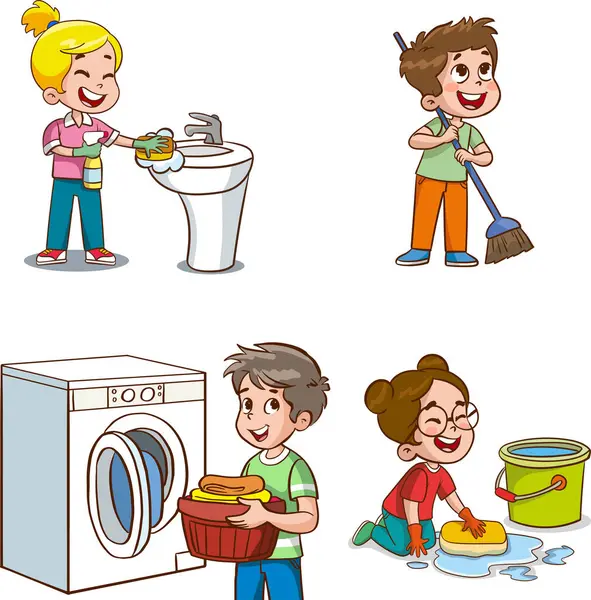 Niño en ropa limpia Imágenes Vectoriales, Gráfico Vectorial de Niño en ...