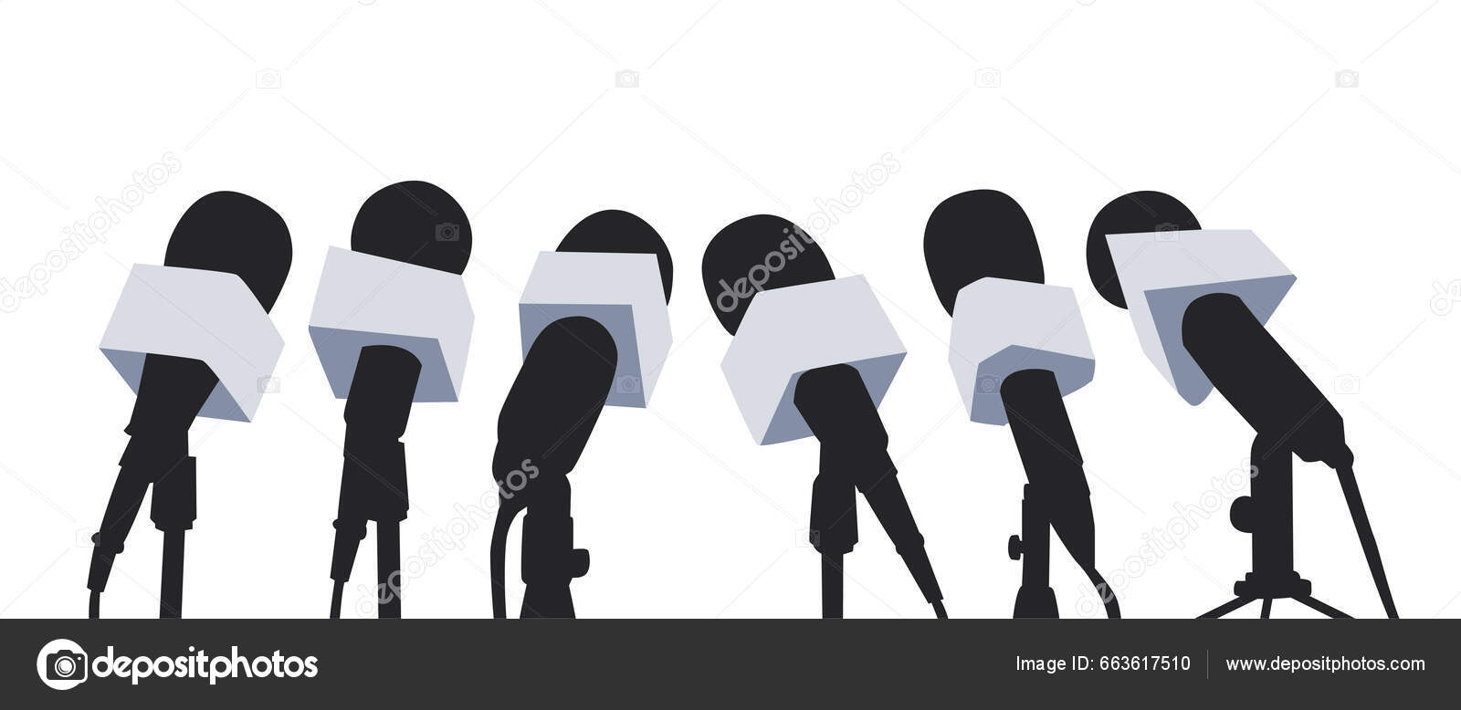 Interview Microphones Conference Microphones Stock Vector by ©Harperuki ...