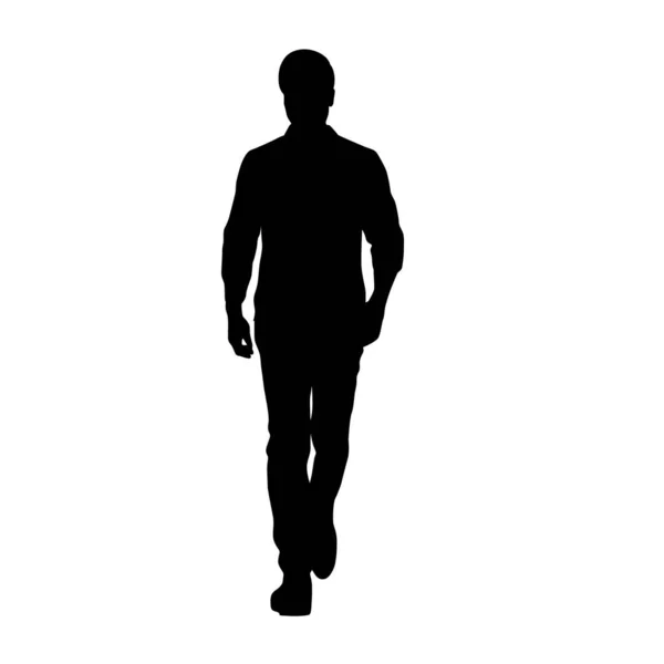 Woman Walking Forward Isolated Vector Silhouette Front View Stock ...