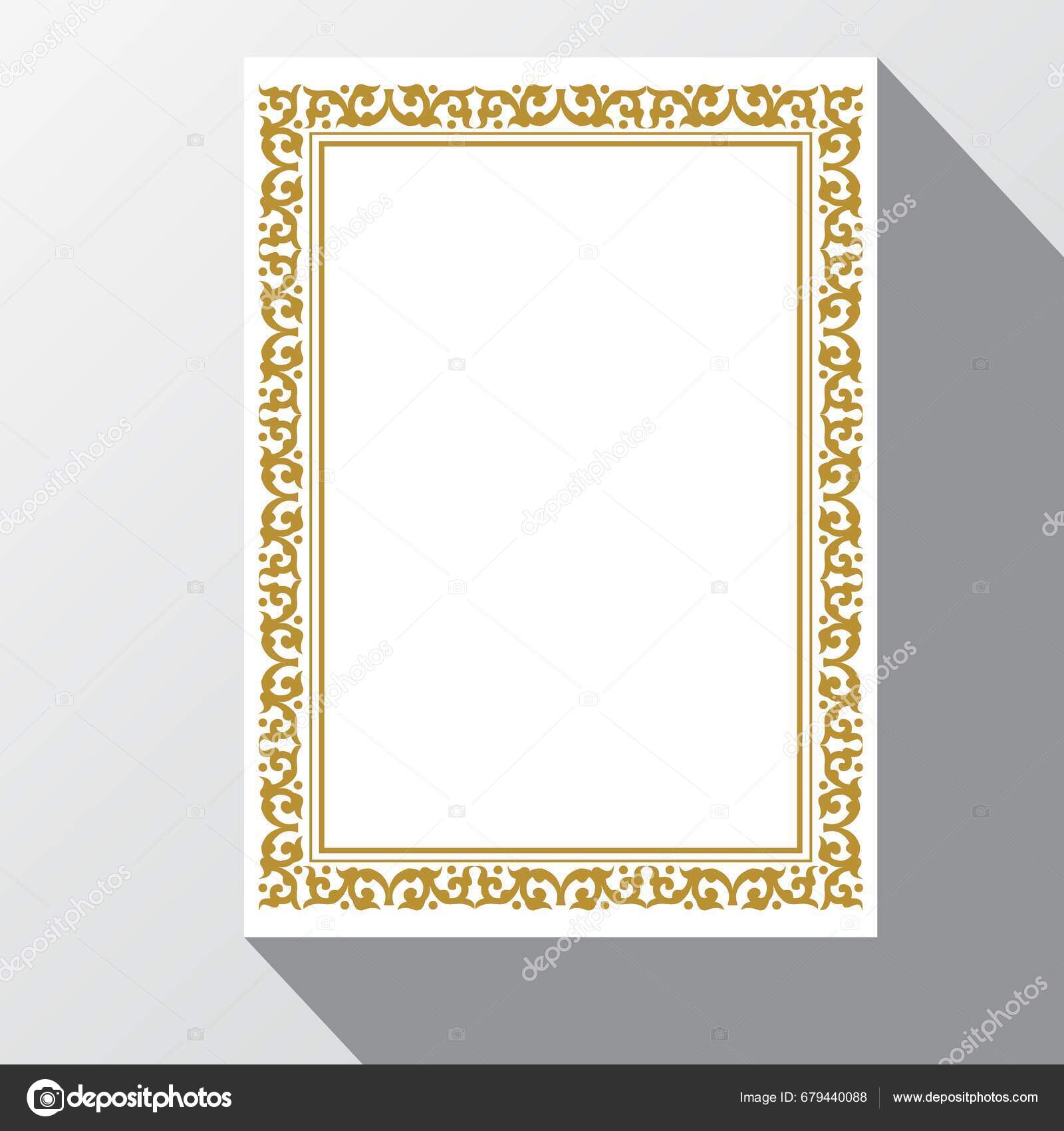 Quran Book Border Islamic Arabic Border Design Pattern Design Stock ...