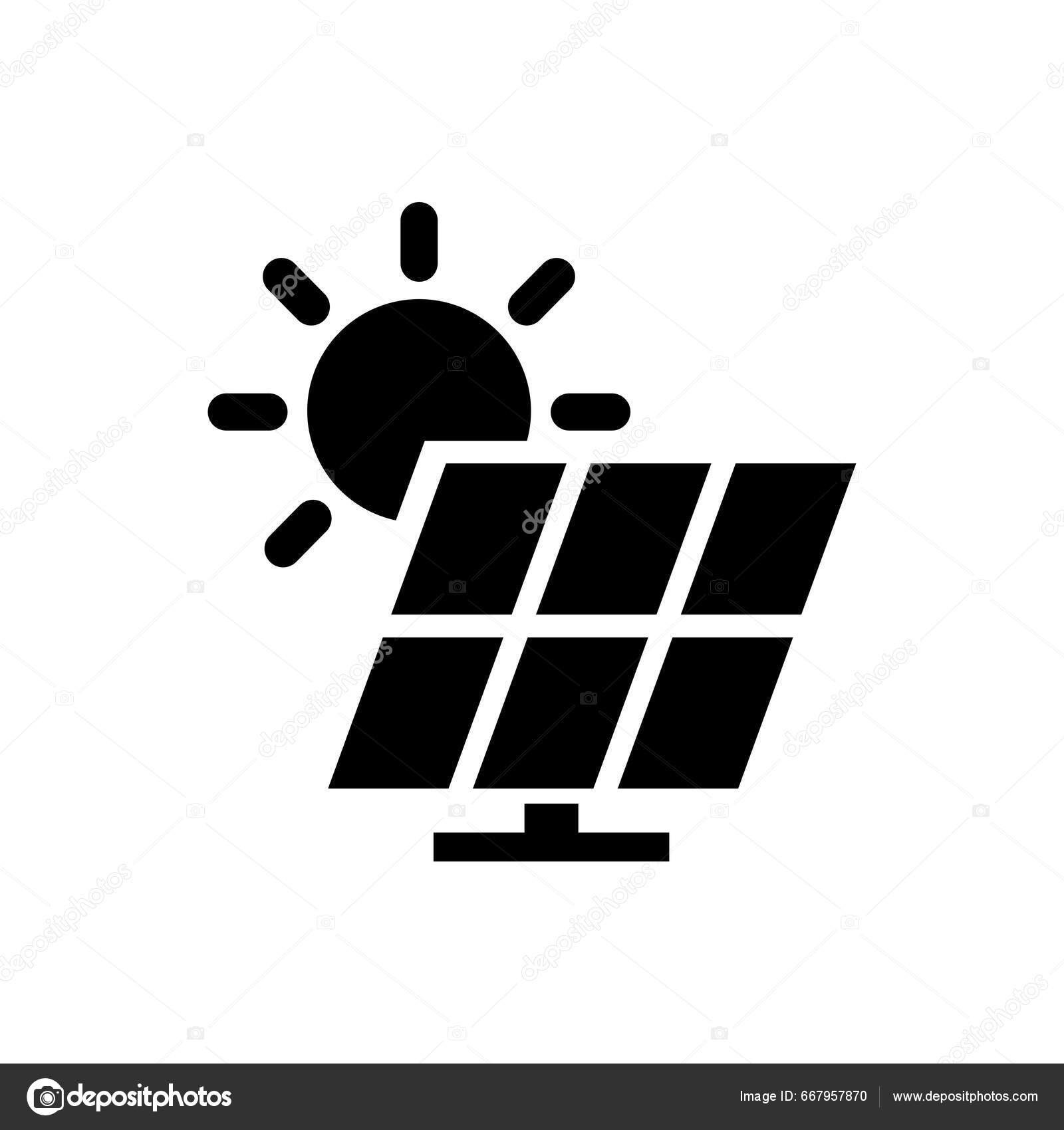 Solar Panels Icon Vector Solar Panels Icon Isolated White Background ...