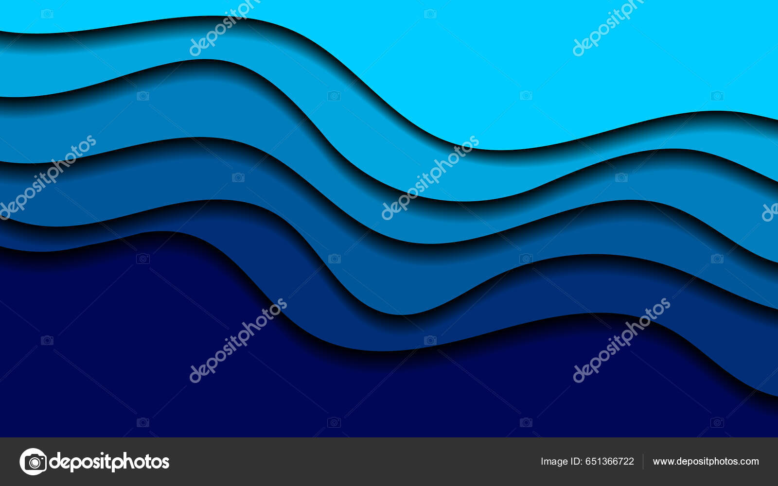 Wavy Overlap Paper Carve Cut Out Style Shapes Design Layout Stock ...