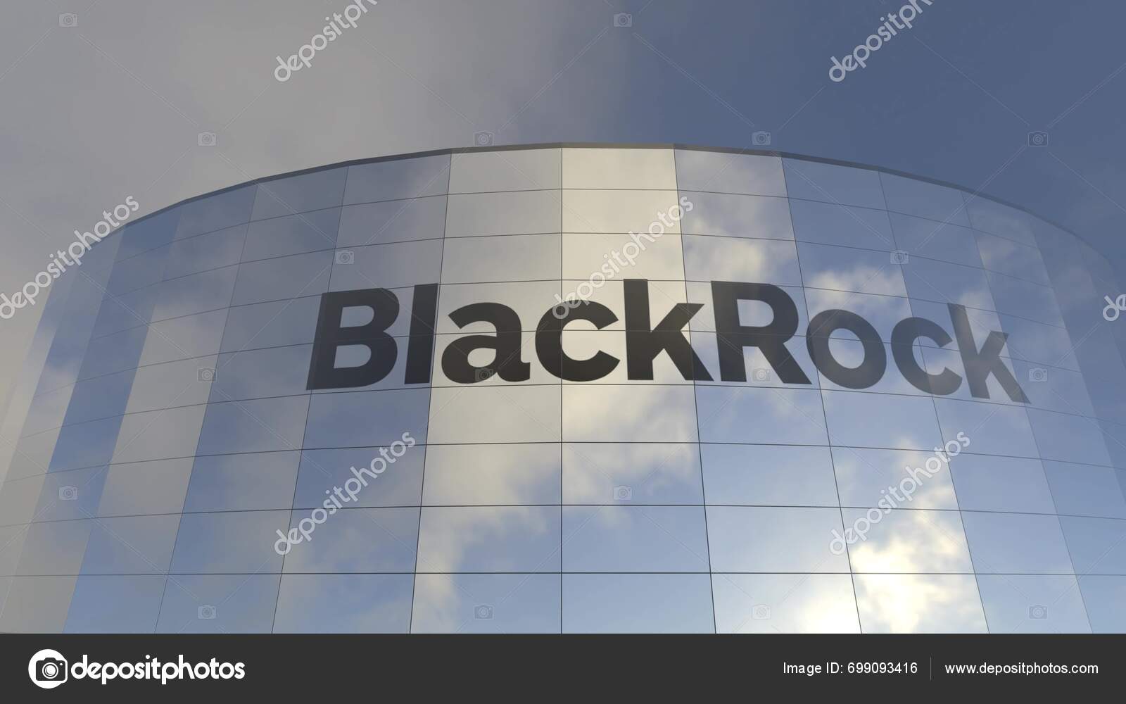 Blackrock Logo Corporate Reflections Iconic Glass Tower Capitalism ...