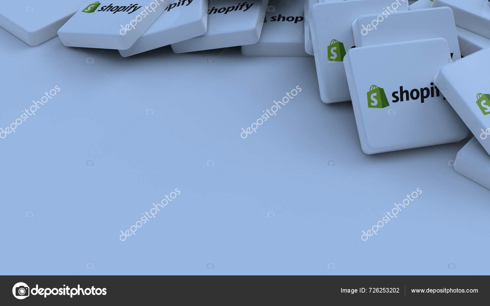 Shopify Logo Cube Company Background Illustration Stock Market ...