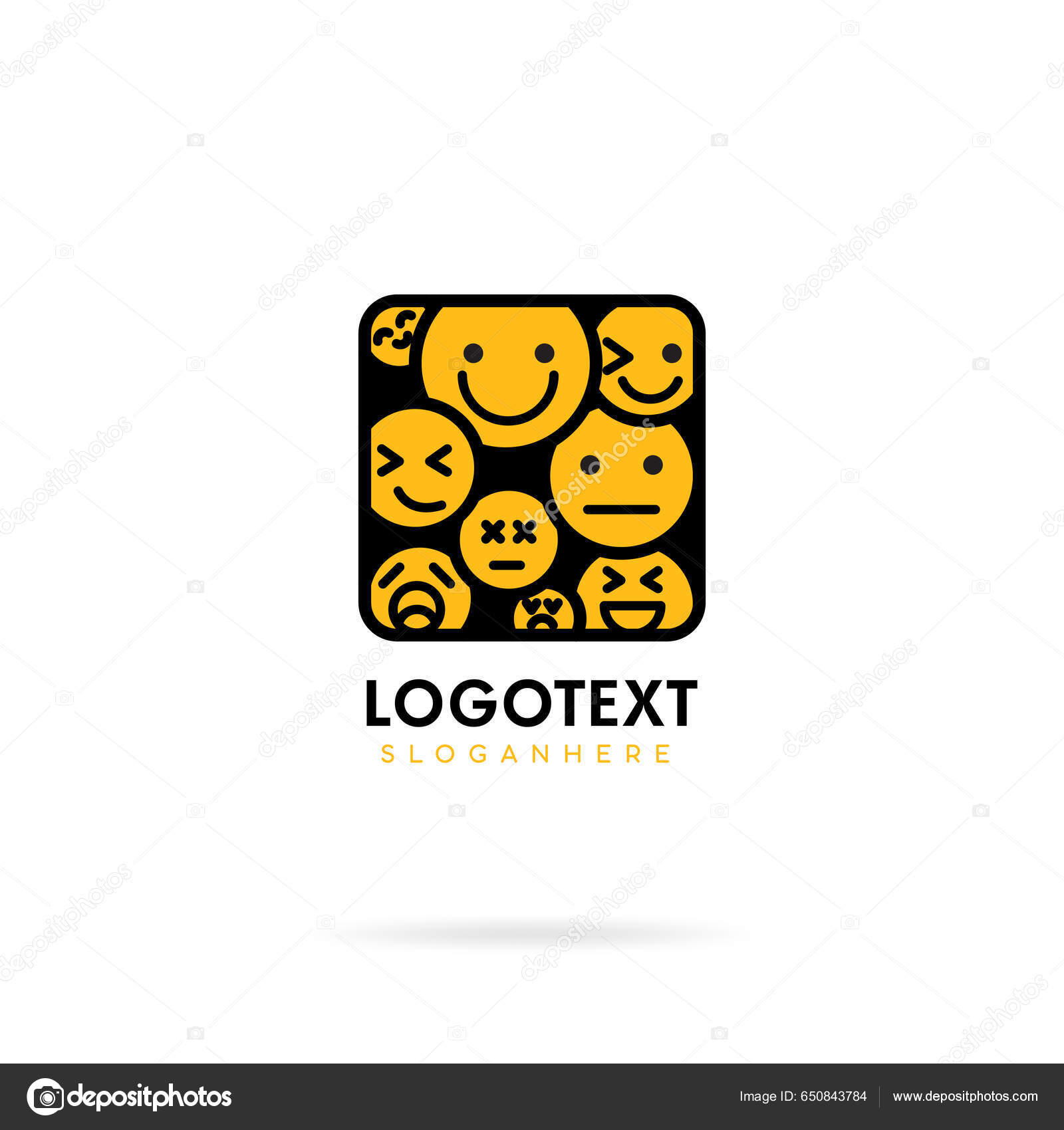 Emoticon Logo Illustration Vector Eps Vetor de ©attarifai 650843784