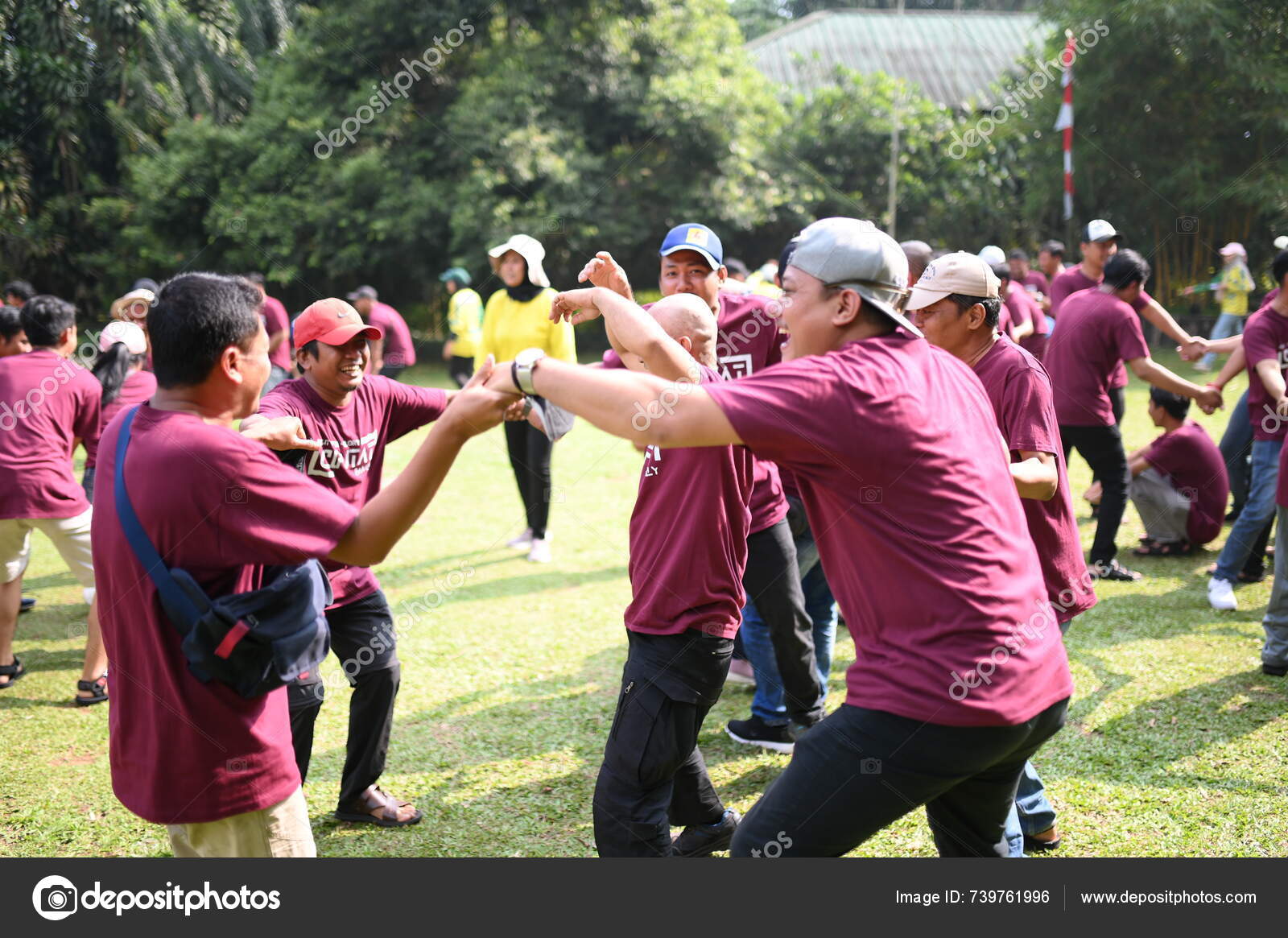 Bogor August 2024 Group People Engaged Team Building Activities ...