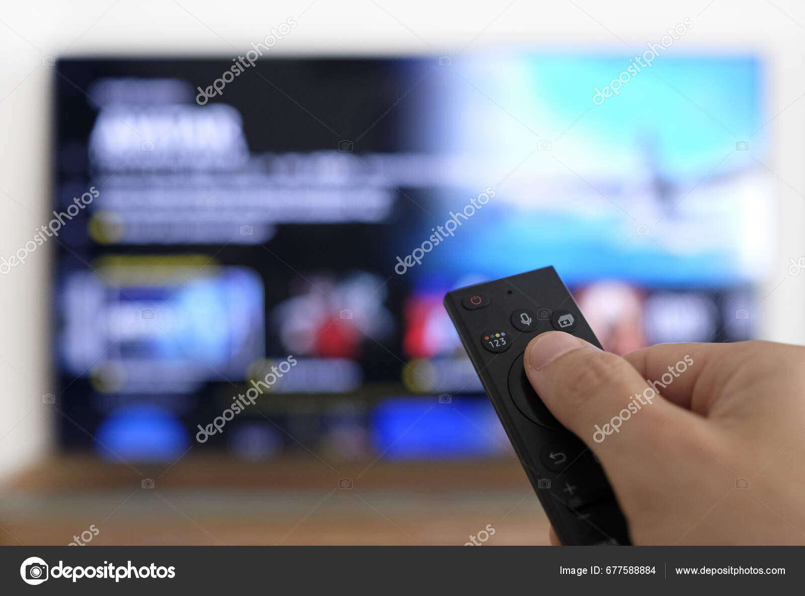 Remote Control Screen Watching Favorite Show — Stock Photo © Lensw0rld ...