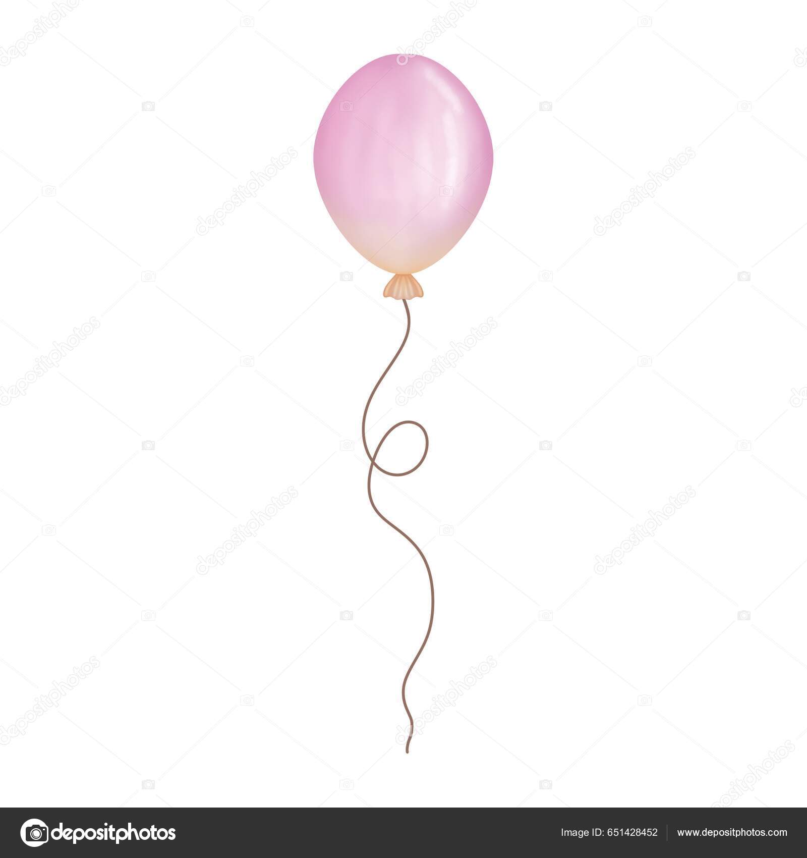 Pink Birthday Balloons Clipart
