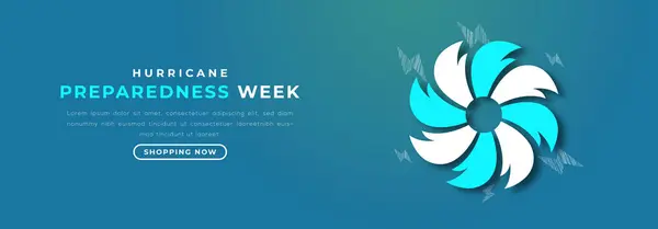 Happy Hurricane Preparedness Week Estilo de corte de papel Ilustración ...