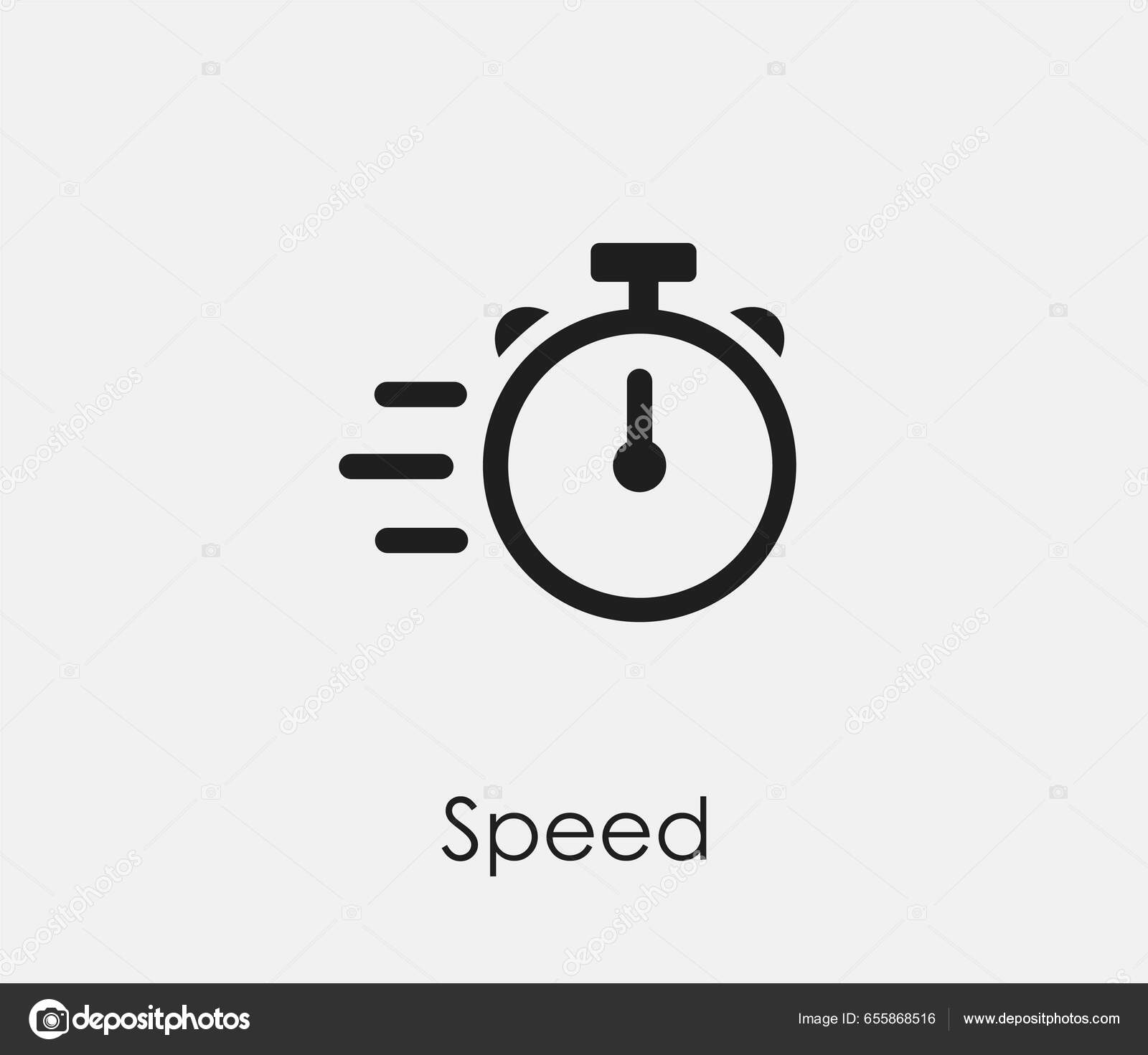 Speed Vector Icon Symbol Line Art Style Design Presentation Website ...