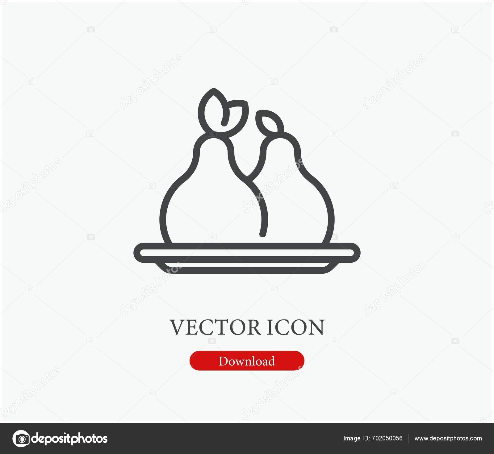 Pears Vector Icon Symbol Line Art Style Design Presentation Website Stock Vector by ©rvshn17 ...