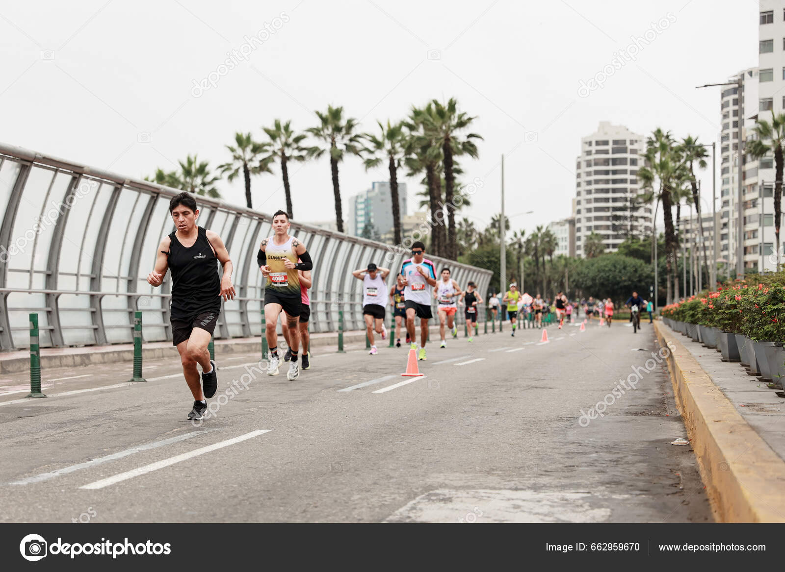 Lima Peru May 2023 Running Athletes Which Competing Lima Marathon ...