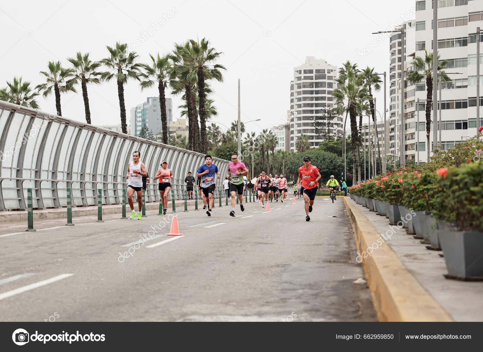 Lima Peru May 2023 Running Athletes Which Competing Lima Marathon ...