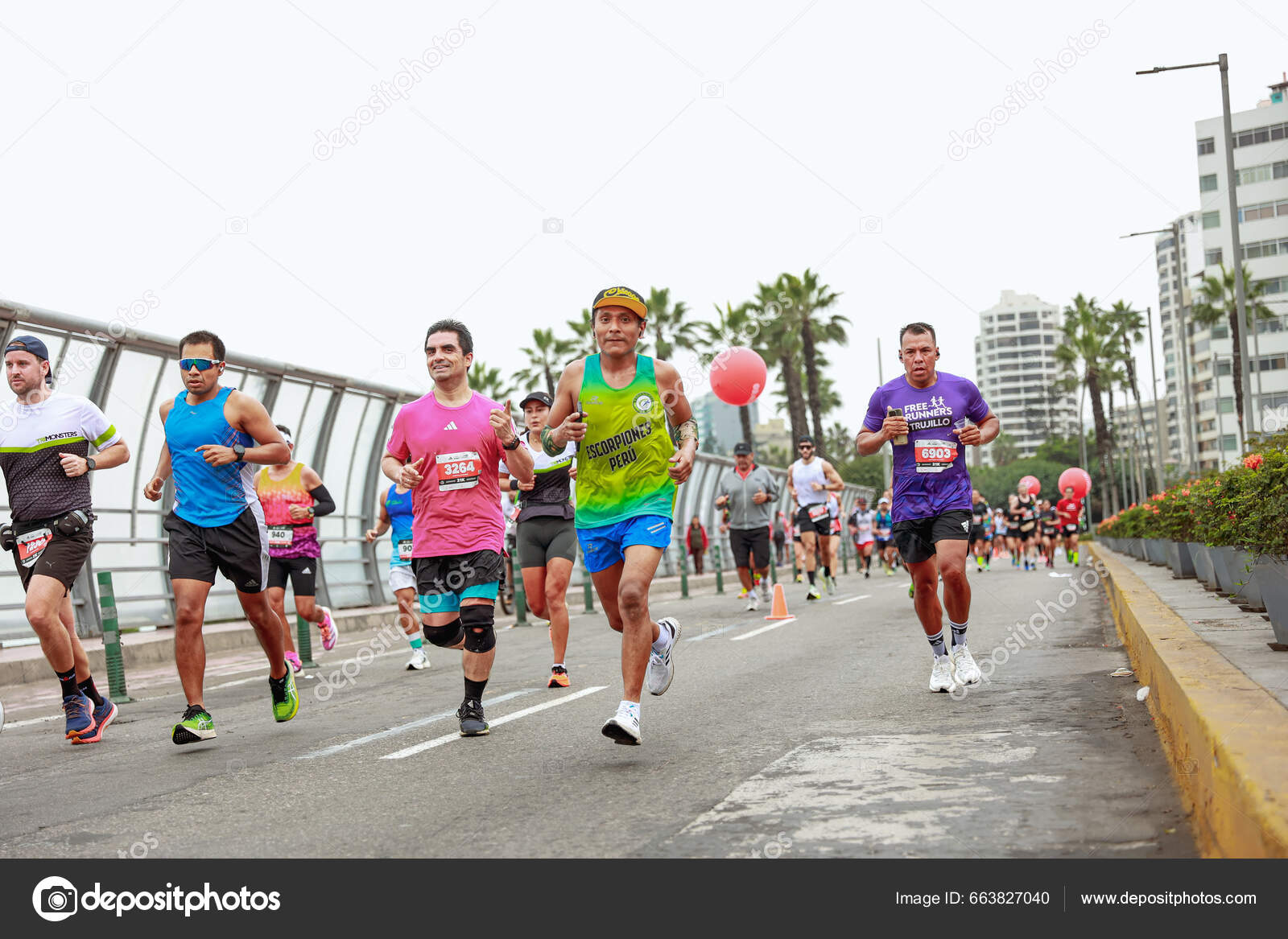 Lima Peru May 2023 Athletes Compete Lima Marathon 42K 2023 – Stock ...