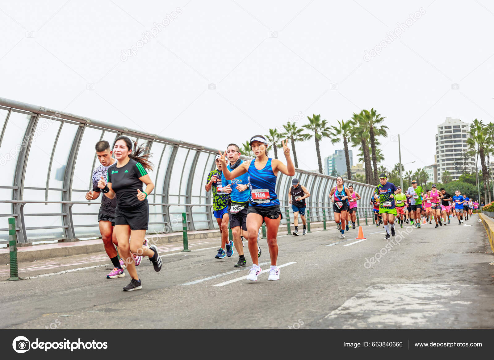 Lima Peru May 2023 Athletes Compete Lima Marathon 42K 2023 — Stock ...