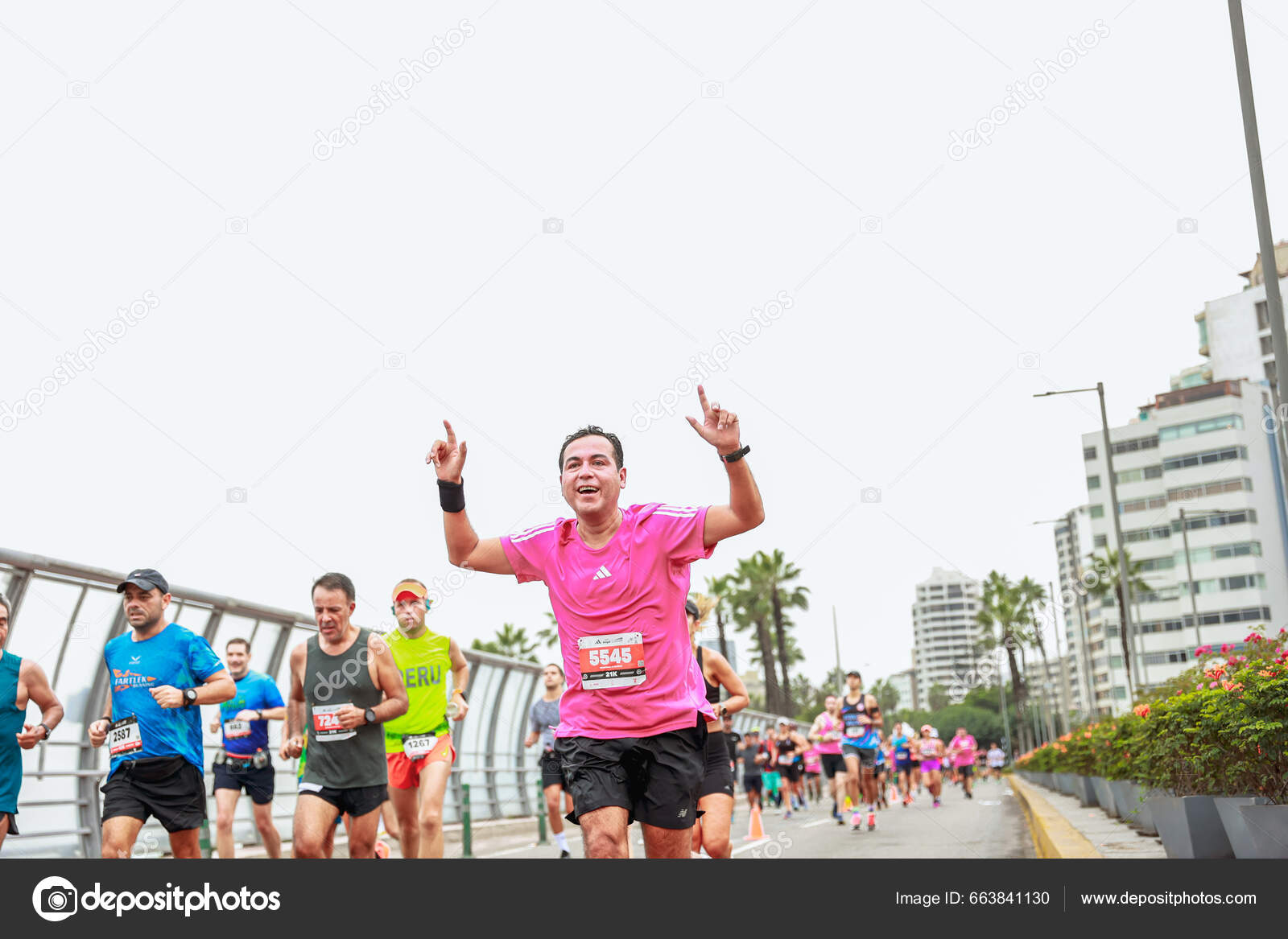 Lima Peru May 2023 Athletes Compete Lima Marathon 42K 2023 — Stock ...