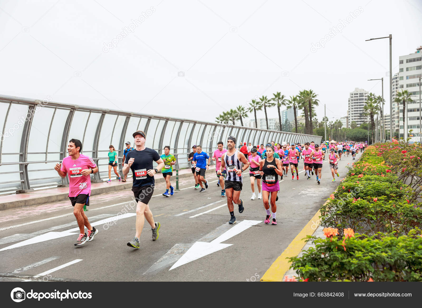 Lima Peru May 2023 Athletes Compete Lima Marathon 42K 2023 — Stock ...