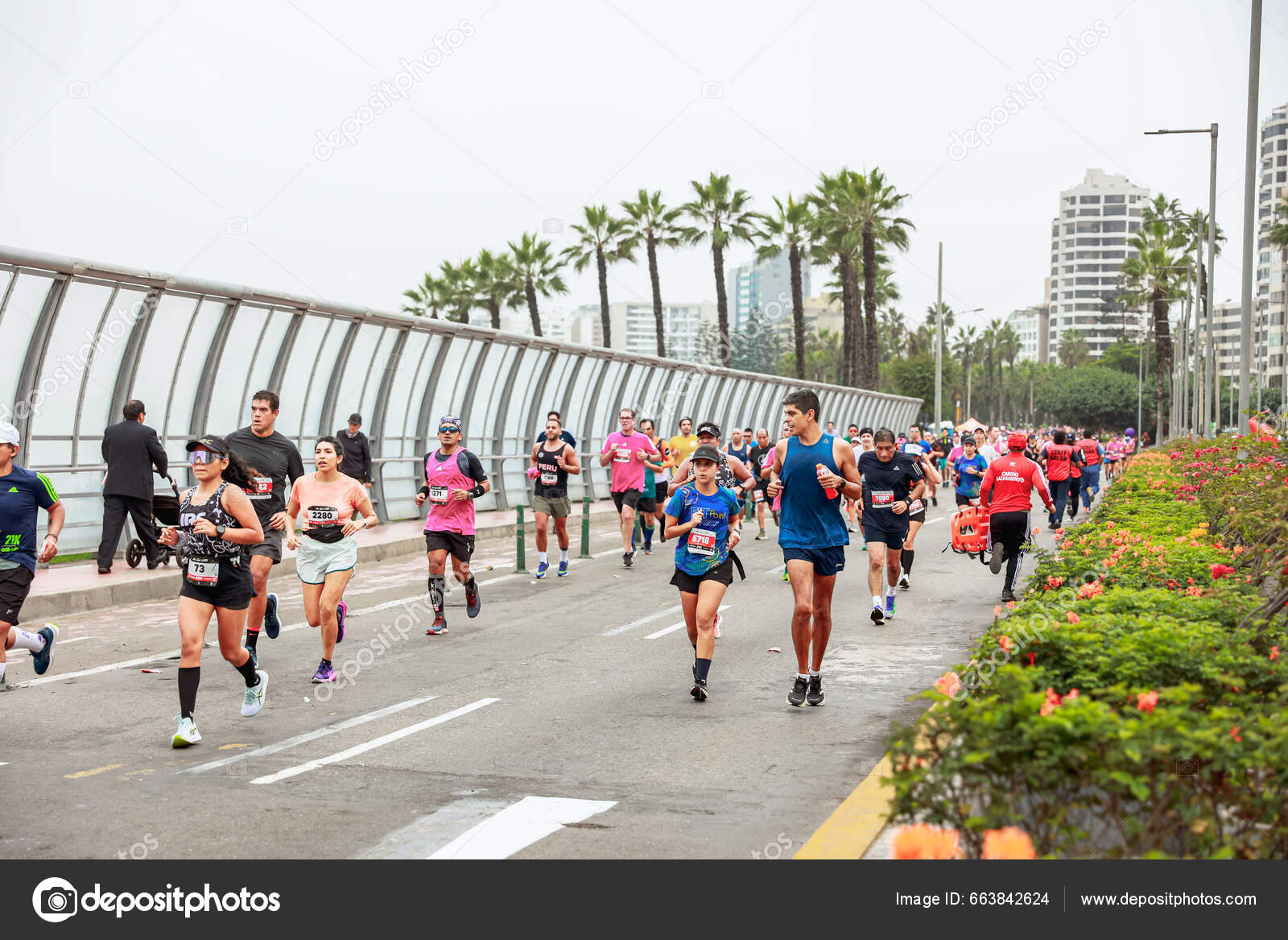 Lima Peru May 2023 Athletes Compete Lima Marathon 42K 2023 — Stock ...