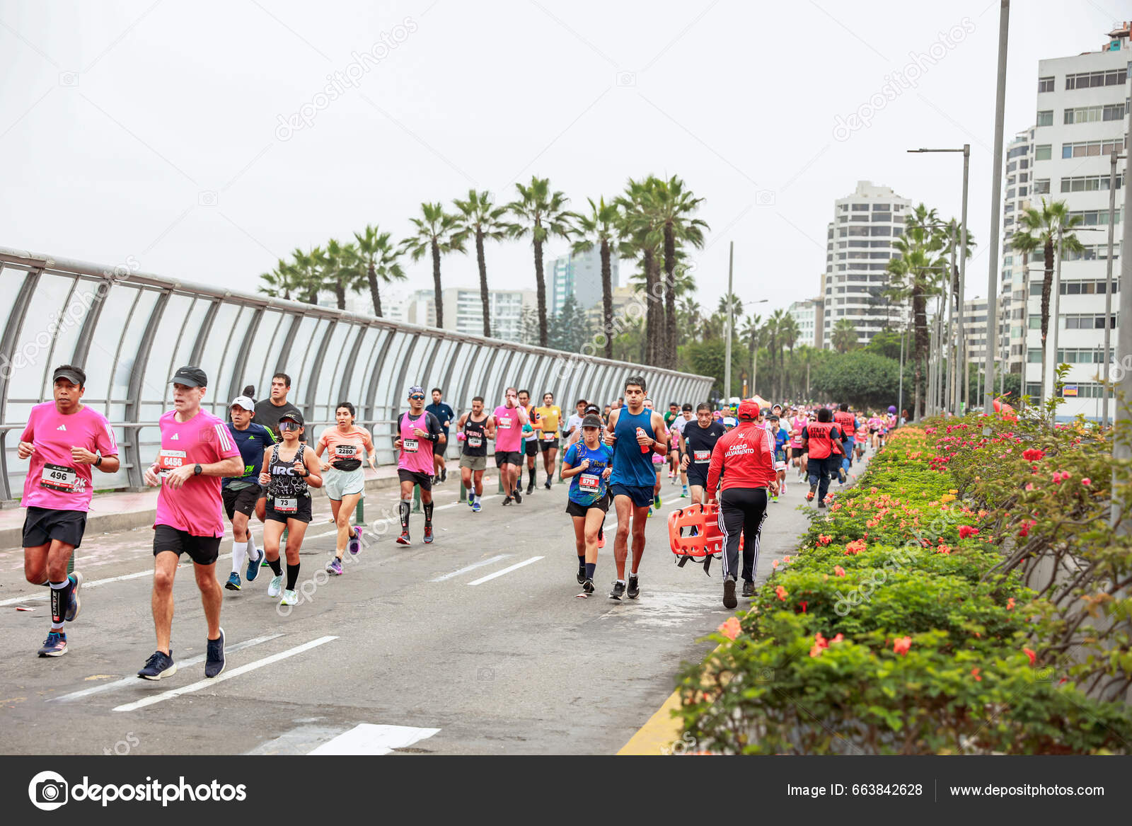 Lima Peru May 2023 Athletes Compete Lima Marathon 42K 2023 — Stock ...