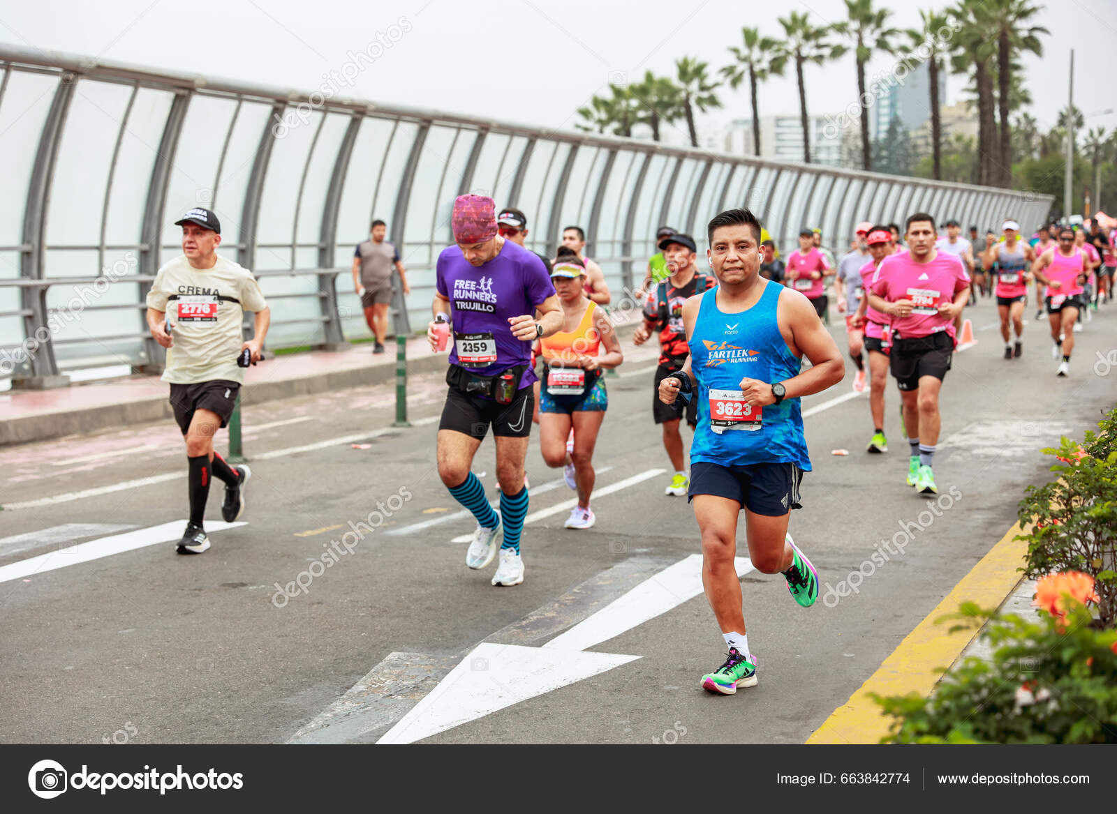 Lima Peru May 2023 Athletes Compete Lima Marathon 42K 2023 — Stock ...