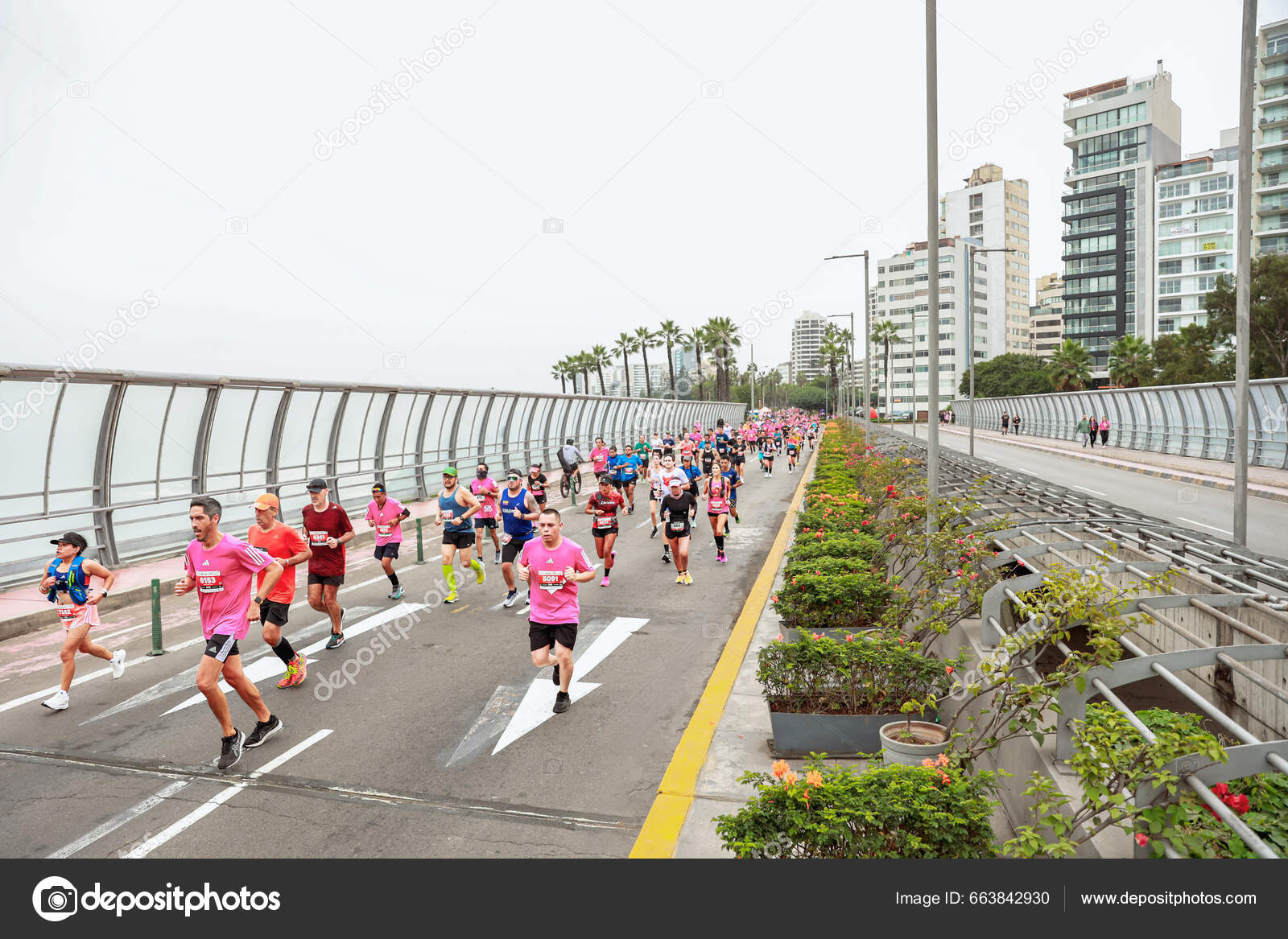 Lima Peru May 2023 Athletes Compete Lima Marathon 42K 2023 — Stock ...
