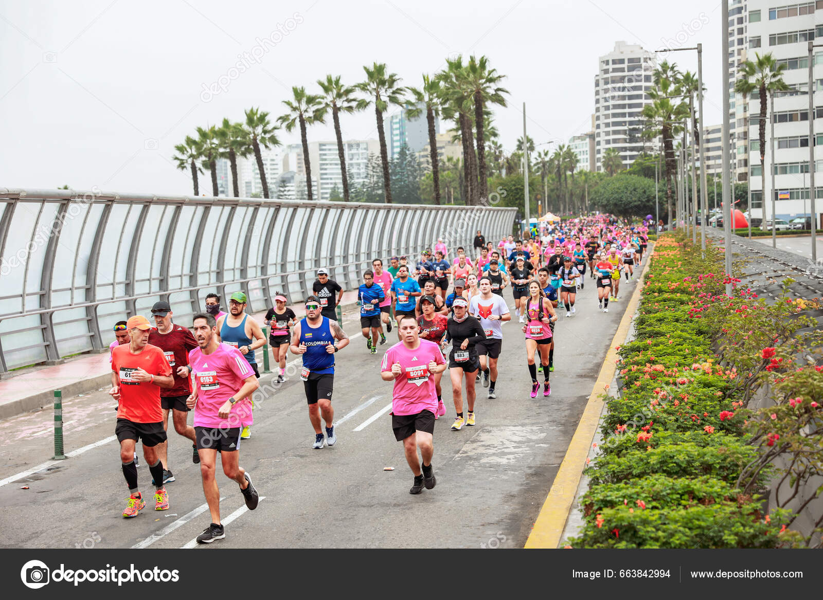 Lima Peru May 2023 Athletes Compete Lima Marathon 42K 2023 — Stock ...