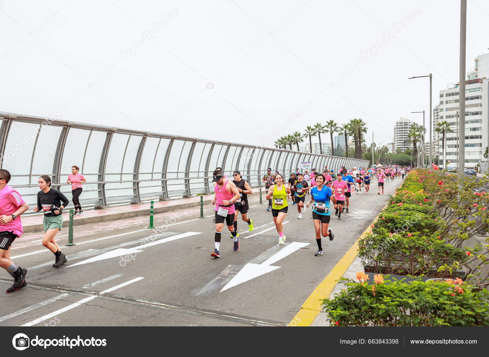 Lima Peru May 2023 Athletes Compete Lima Marathon 42K 2023 — Stock ...