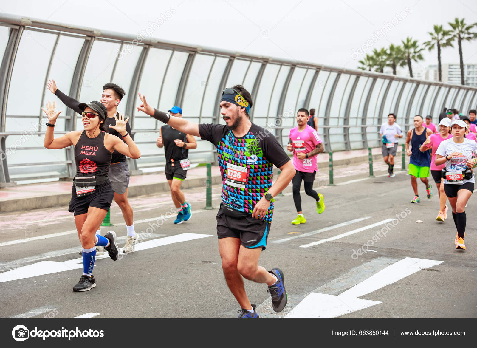 Lima Peru May 2023 Athletes Compete Lima Marathon 42K 2023 — Stock ...