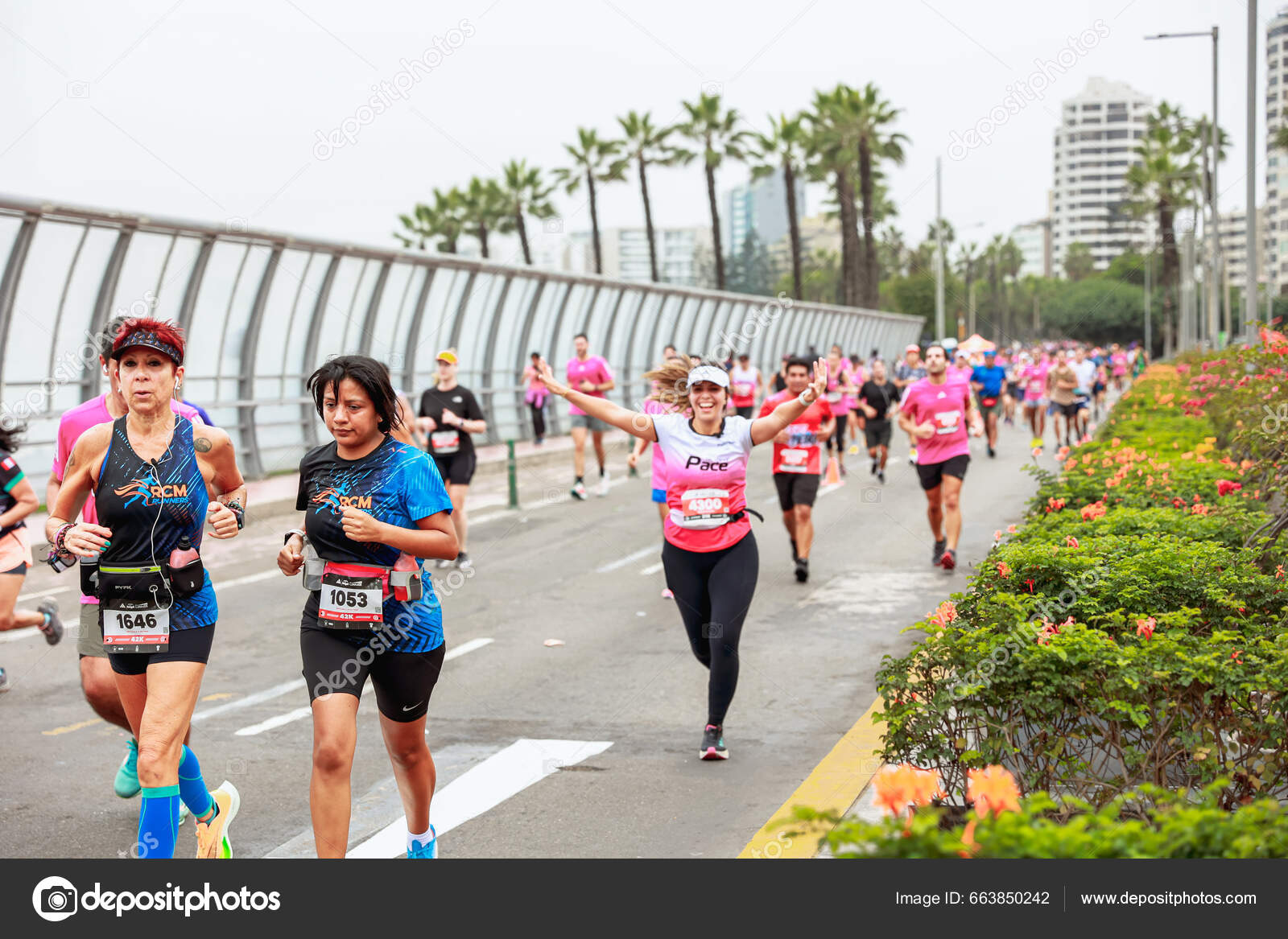 Lima Peru May 2023 Athletes Compete Lima Marathon 42K 2023 — Stock ...