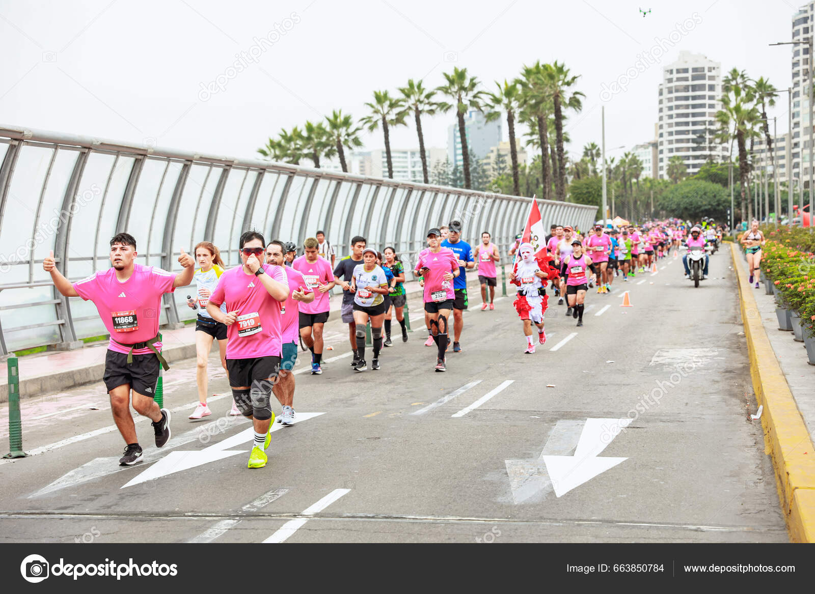 Lima Peru May 2023 Athletes Compete Lima Marathon 42K 2023 — Stock ...