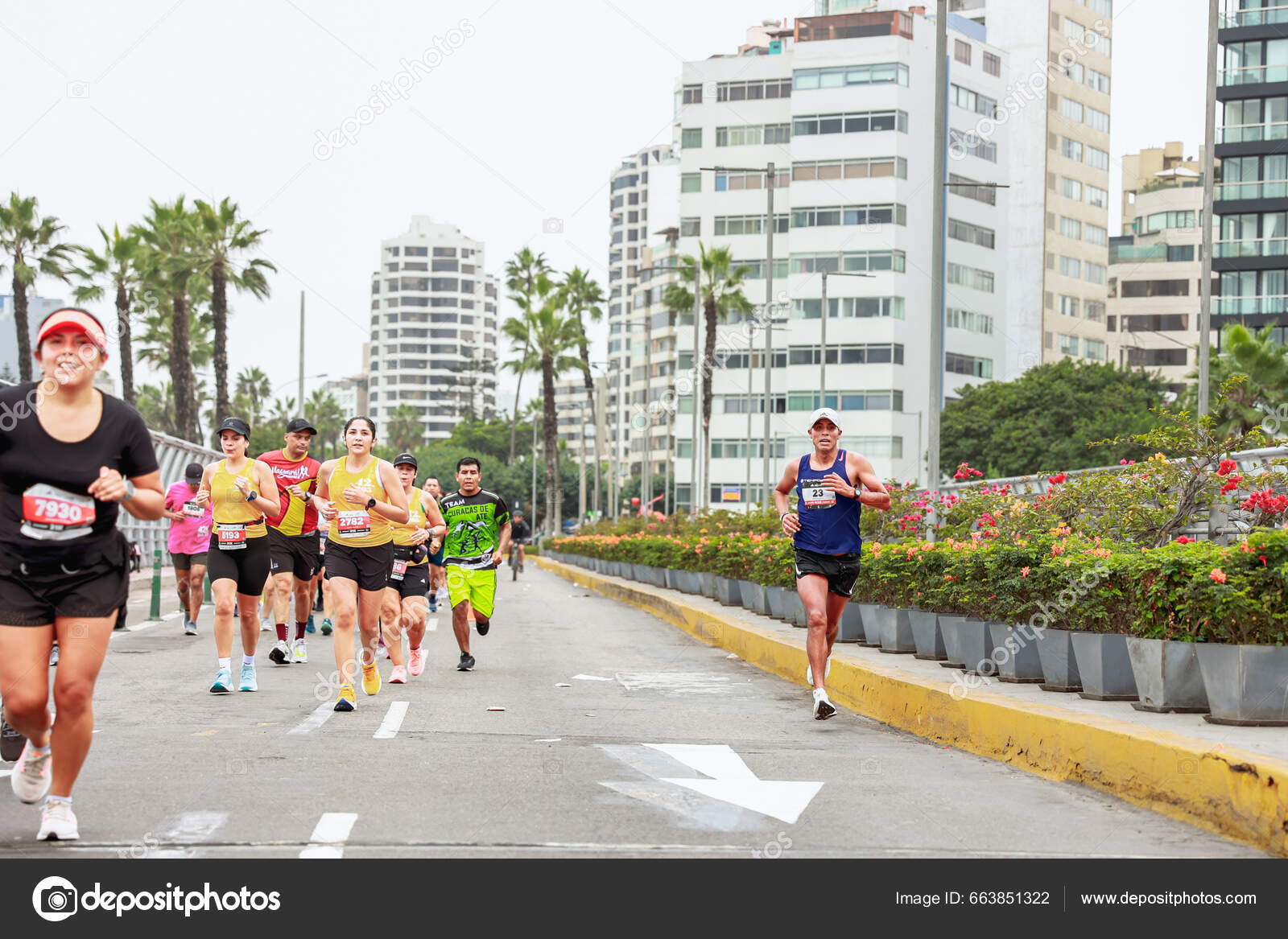 Lima Peru May 2023 Athletes Compete Lima Marathon 42K 2023 — Stock ...