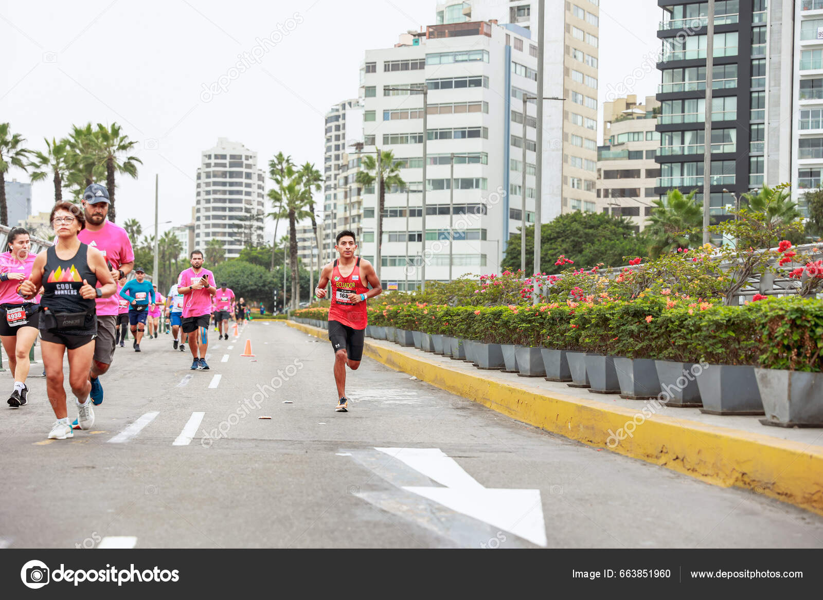 Lima Peru May 2023 Athletes Compete Lima Marathon 42K 2023 — Stock ...