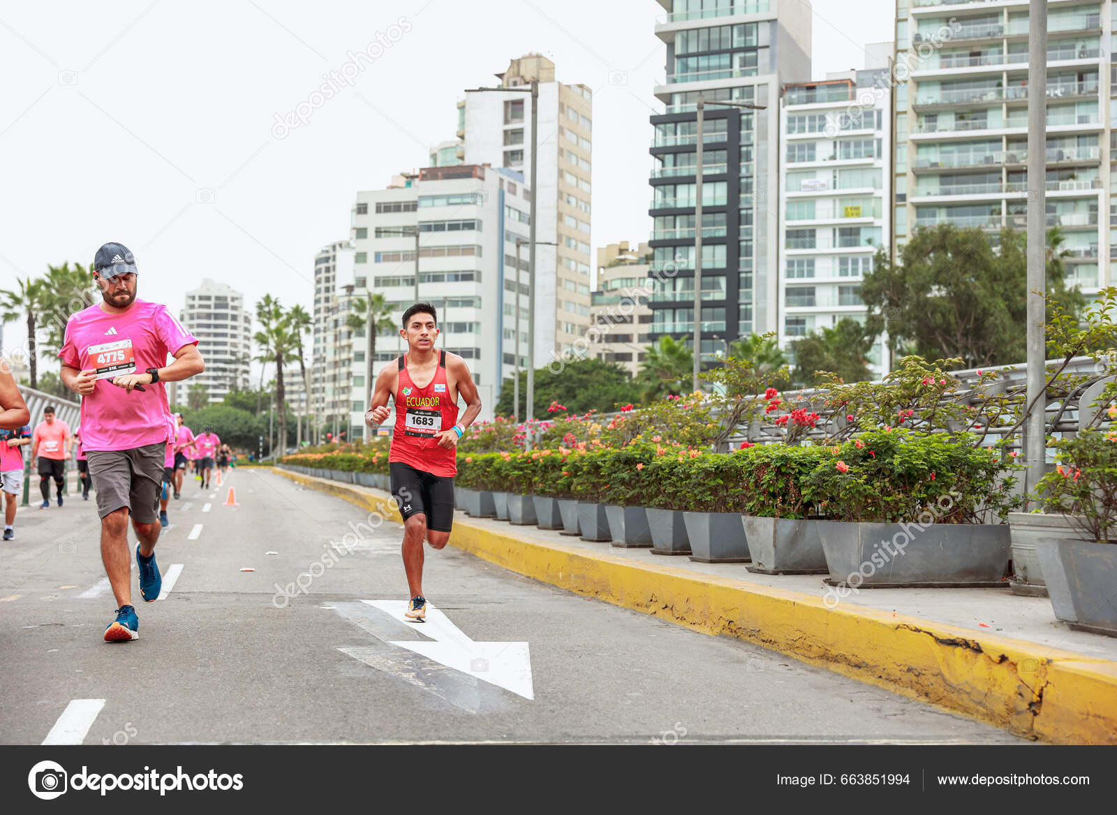 Lima Peru May 2023 Athletes Compete Lima Marathon 42K 2023 — Stock ...