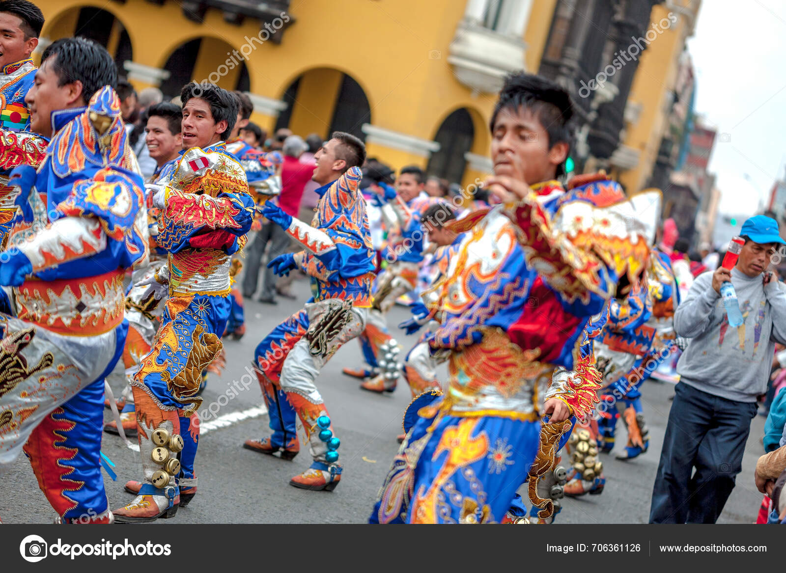 Candelaria Festival Folkloric Dances Typical Costumes Lima Peru — Stock ...