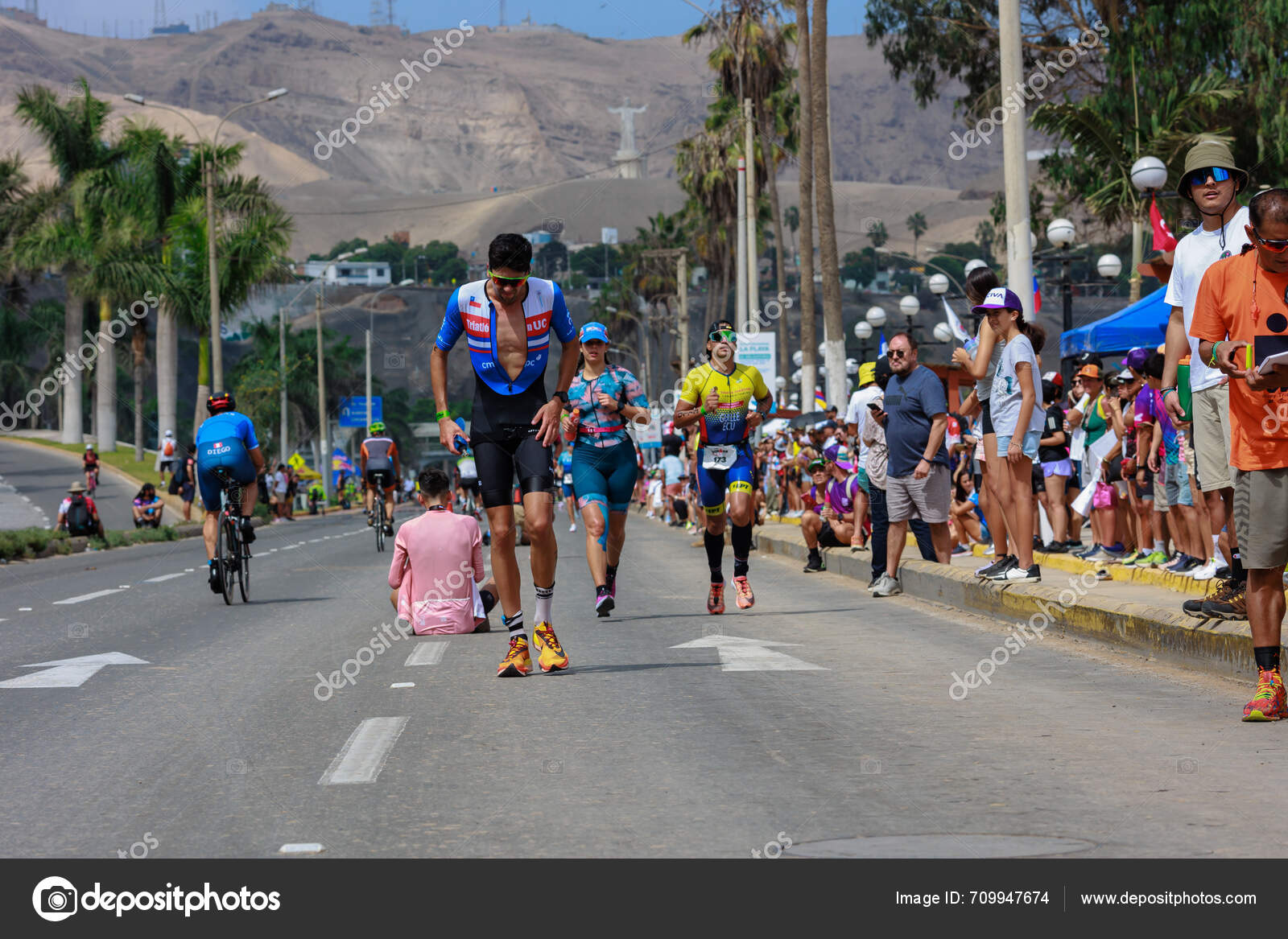 Ironman Peru Athletes Competing Lima Triathlon April 2023 Lima Peru ...