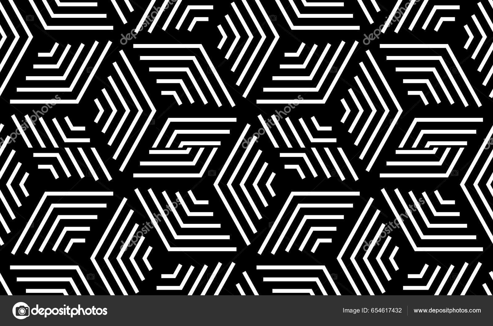 Abstract Black White Seamless Pattern Modern Stylish Texture Bold ...