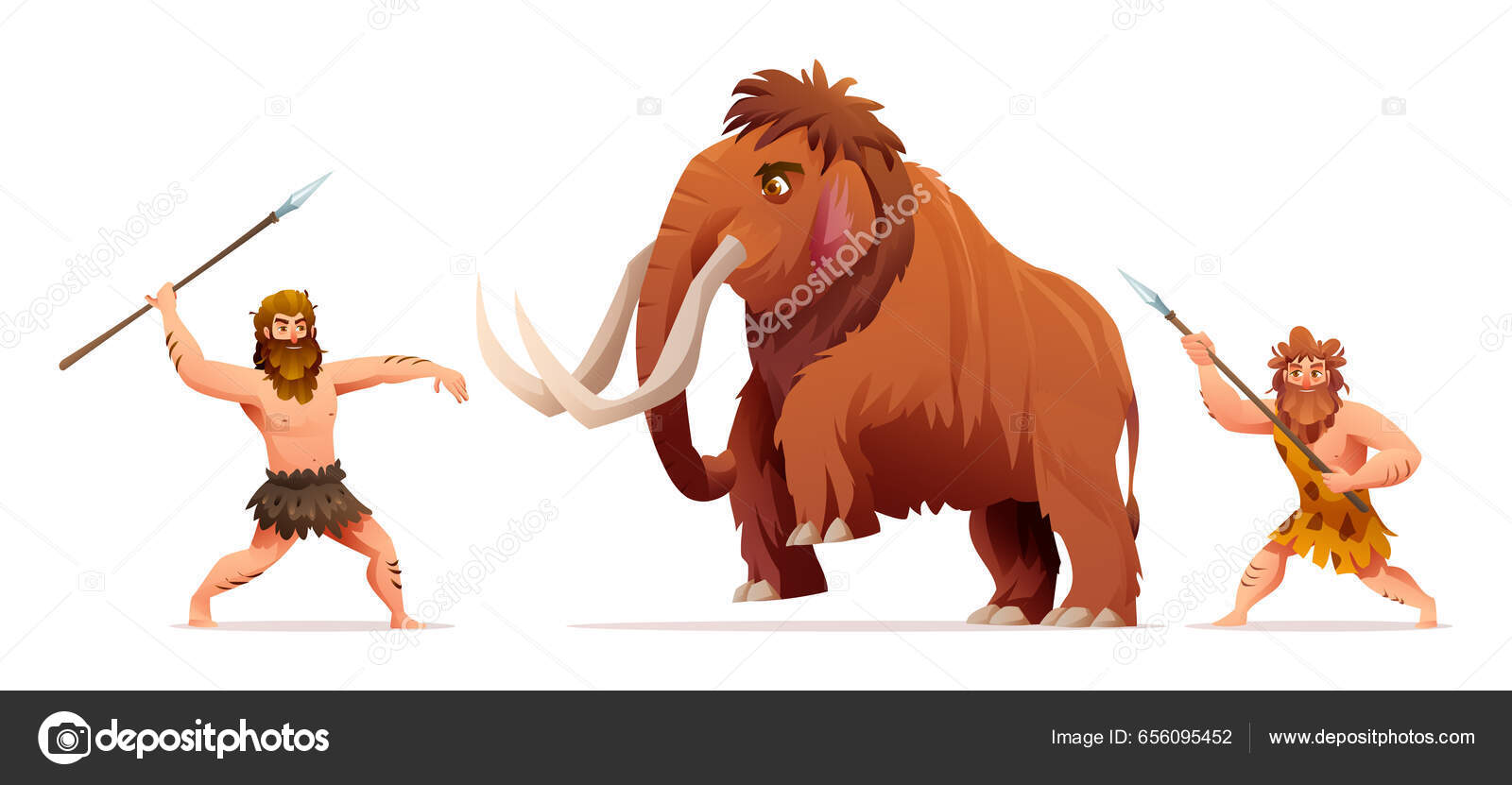 Paleolithic People Hunting Stone Age People Hunting Hi Res Stock