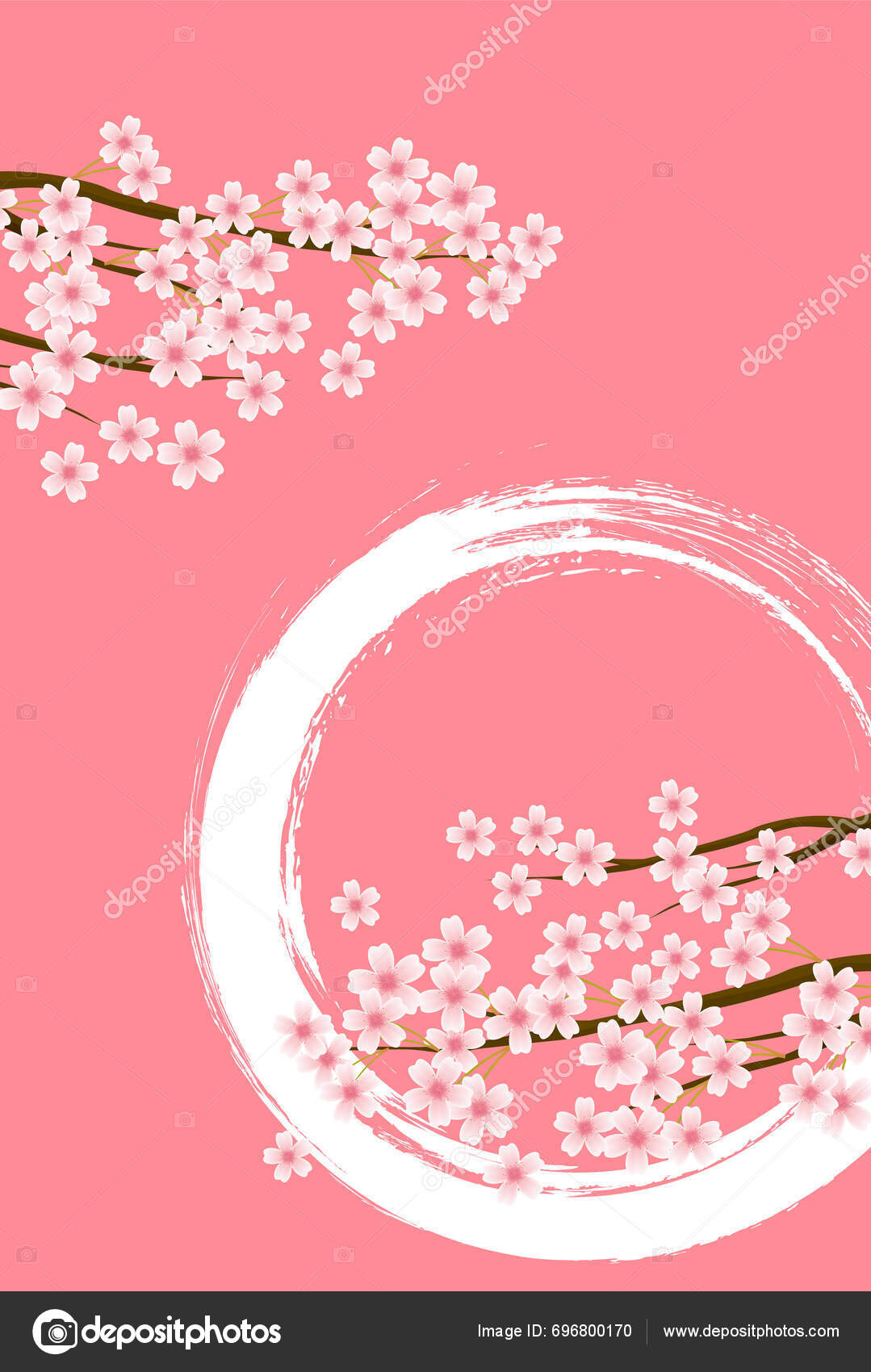Cherry Blossom Spring Flower Background Stock Vector by ©KUU 696800170