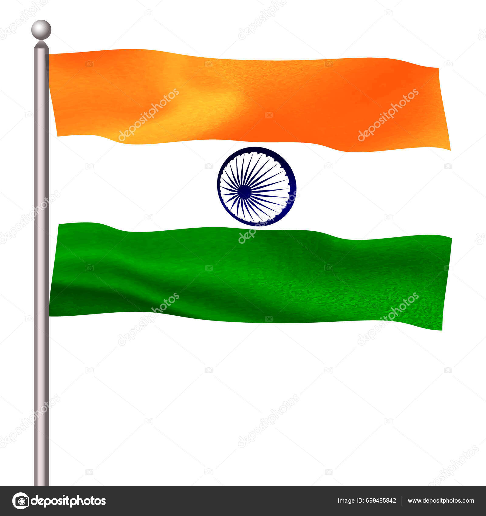 India Bandera Del País Polo Icono Vector de stock #699485842 de ©KUU