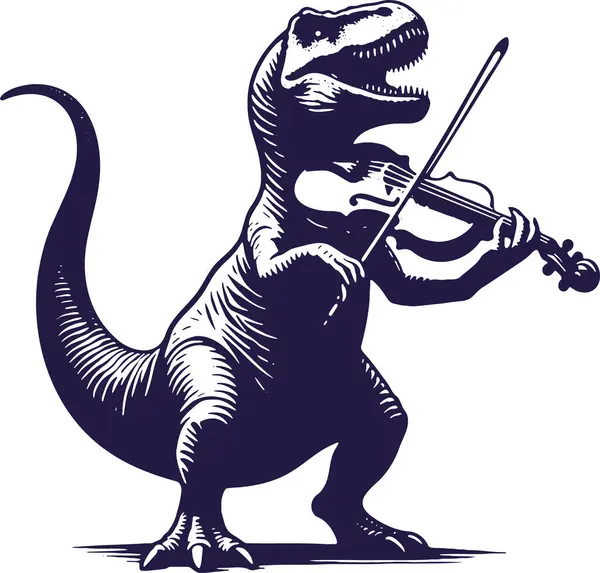 Dinosaur Vektor Tegning Præsenteret Som Silhuet Lys Baggrund ...