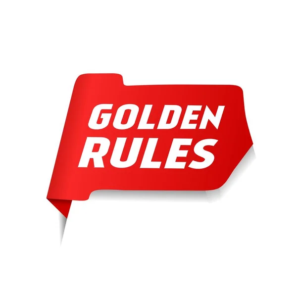 Reglas de oro, diseño de banner vector. Icono de estilo plano. 2024