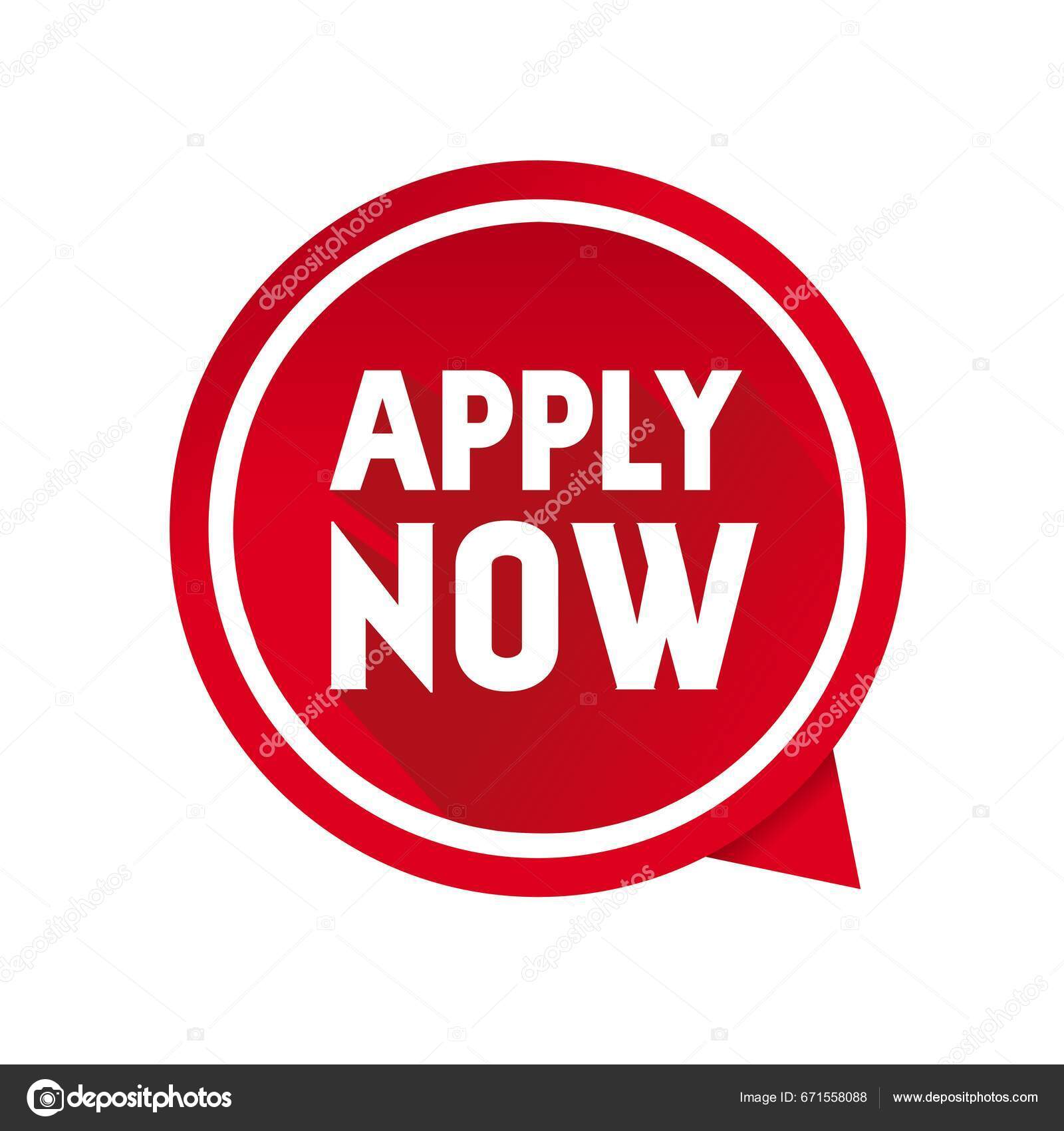 Apply Now Banner Design Business Concept Vector Illustration White Background Stock Vector by ...