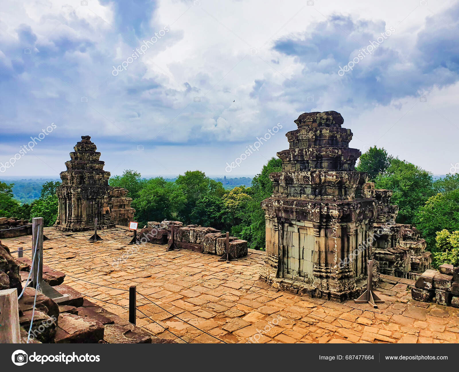 Phnom Bakheng 9Th Century Hilltop Hindu Temple Complex Built Khmer ...
