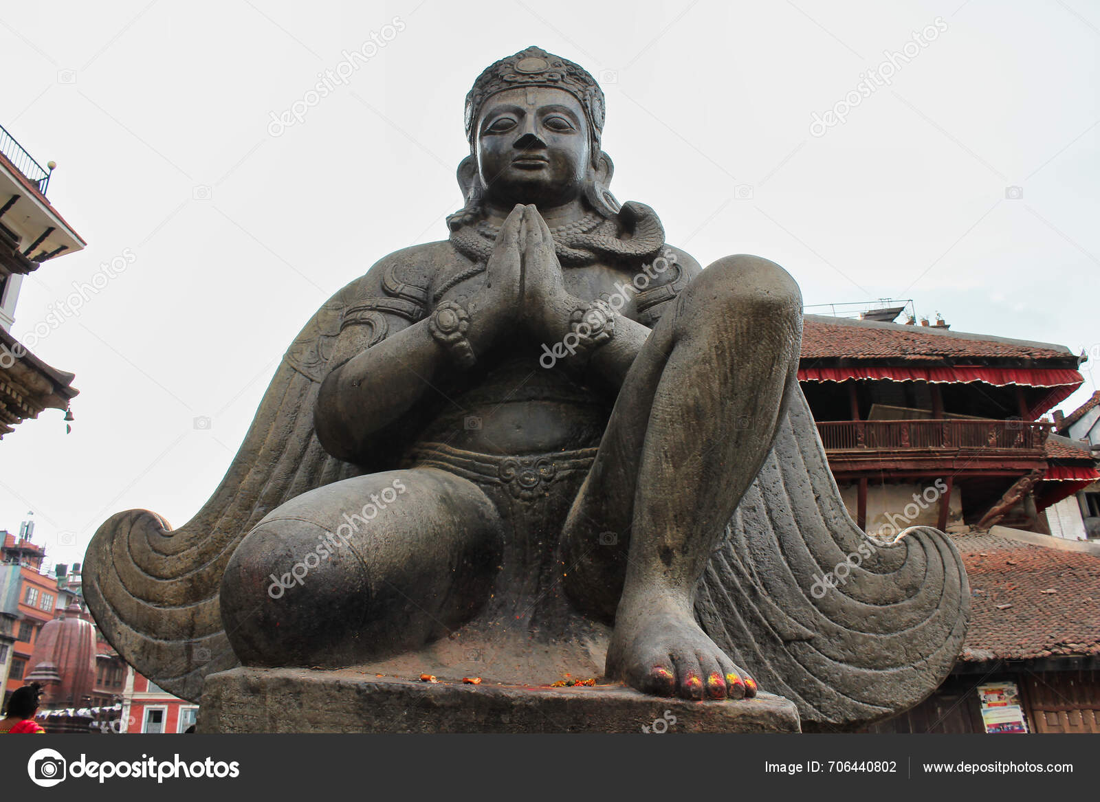 Garuda Stone Statue Garuda Mount Lord Vishnu Hindu Religion Durbar ...