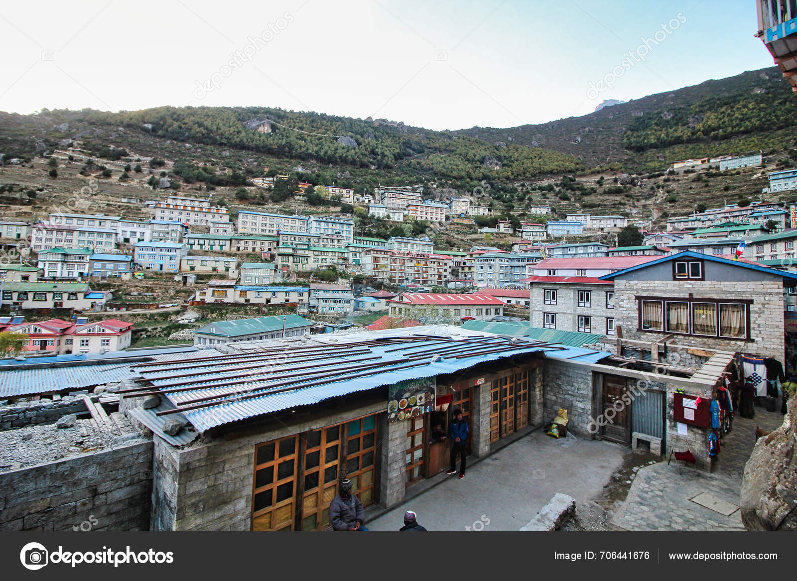 Namche Bazaar Scenic Valley Town View Largest Town Khumbu Region ...