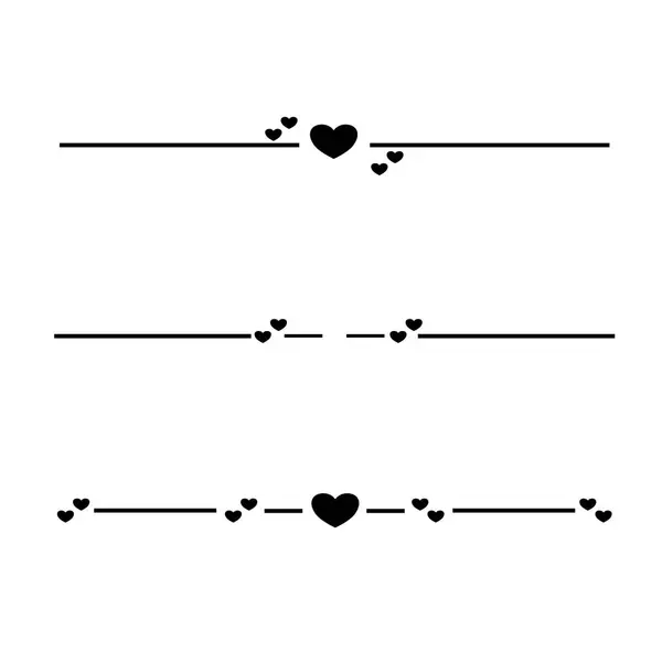 Hearts divider Vector Images | Depositphotos
