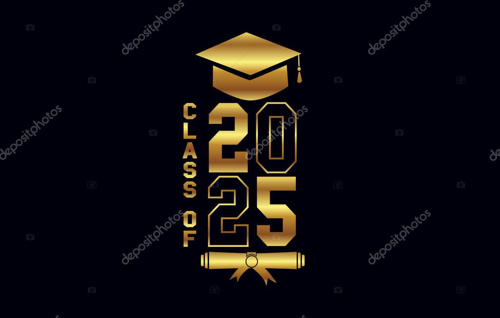 Clase de 2025 vector ilustración fondo 2024