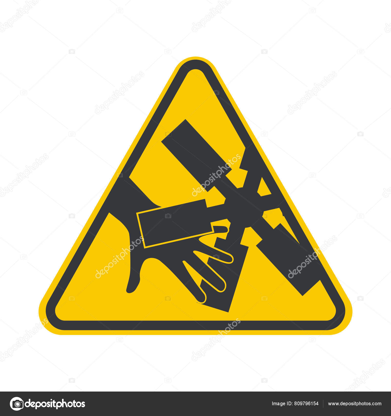 Tangan Bertanda Keamanan Terluka Oleh Kipas Berputar Peringatan ...