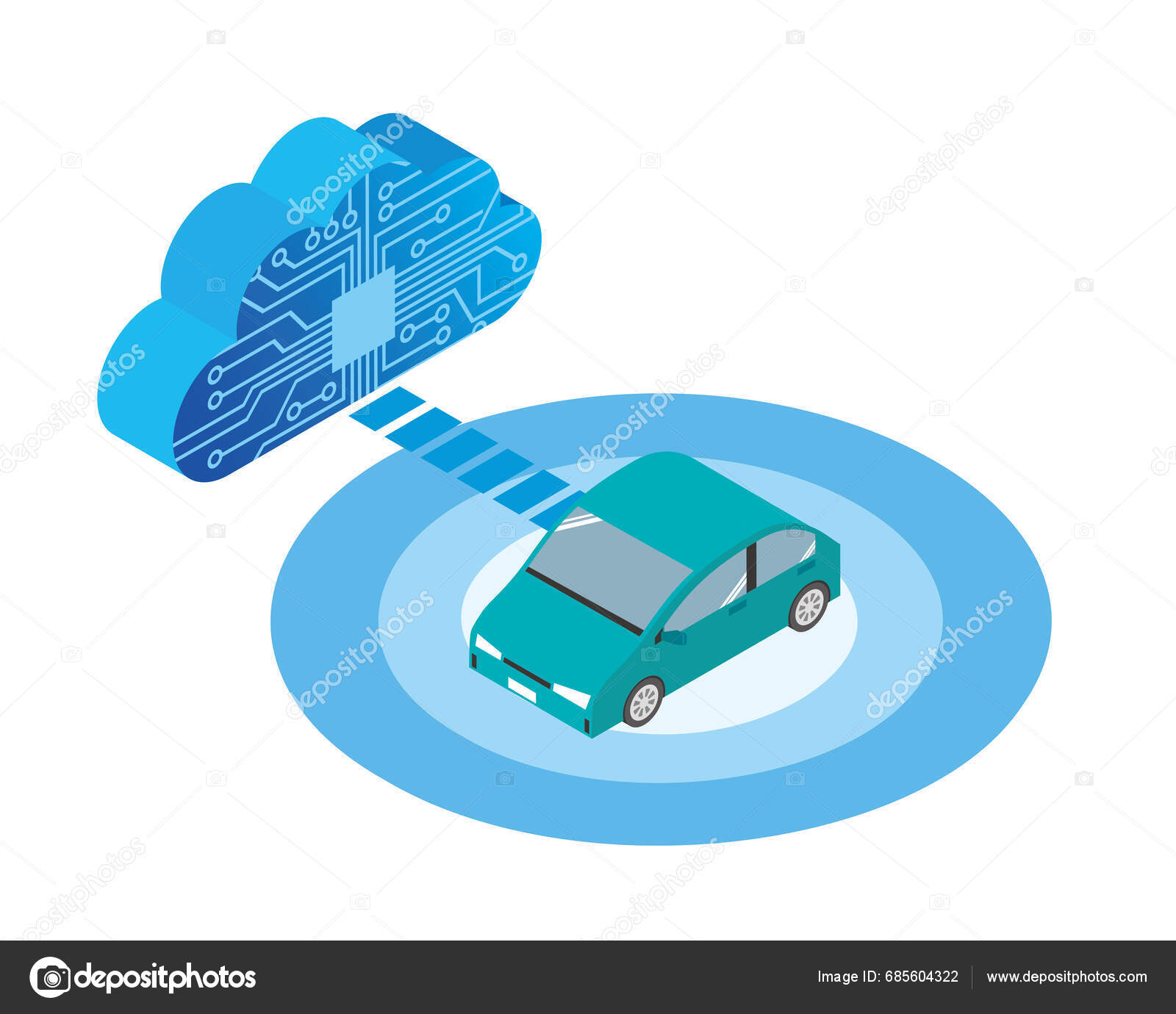 Communication Car Cloud Network Stock Vector by ©nao701030455 685604322