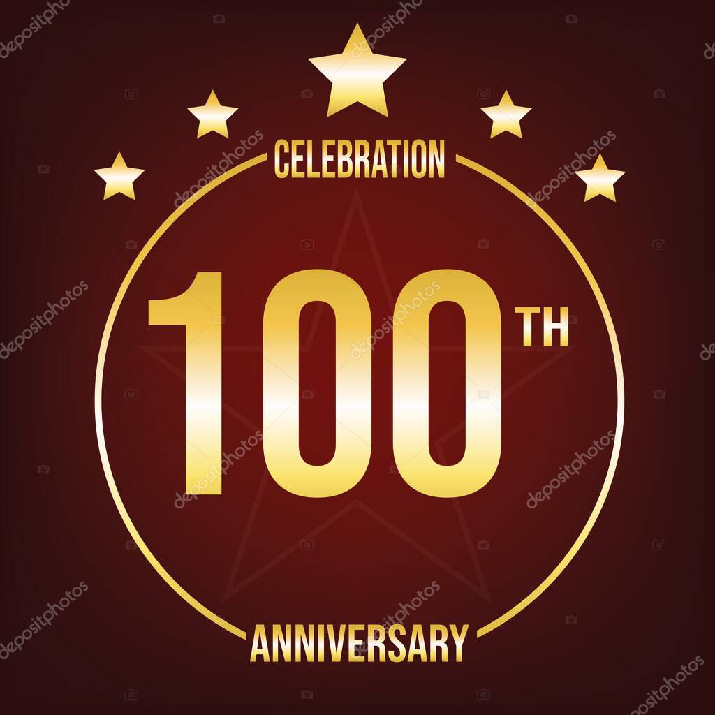 Celebra el centenario en gran estilo con un banner de vectores lujoso y ...
